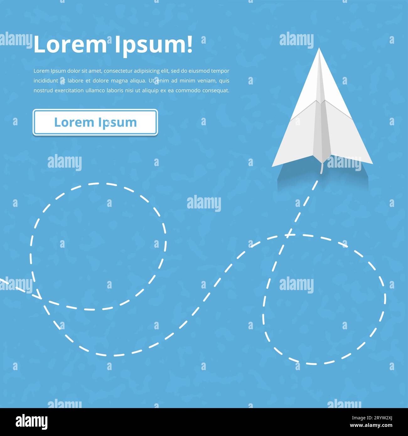 Flying paper airplane with dashed line, vector eps10 illustration Stock ...