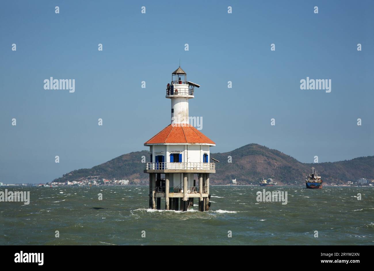 Floating lighthouse near Vung Tau. Vietnam Stock Photo - Alamy
