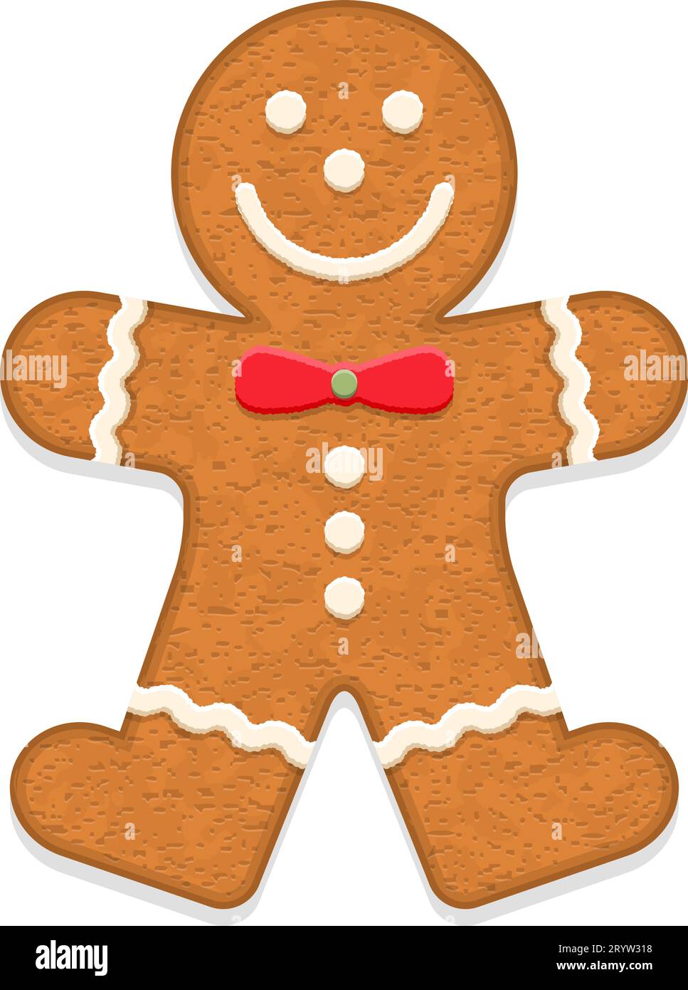Gingerbread man, traditional Christmas cookie, vector eps10 ...