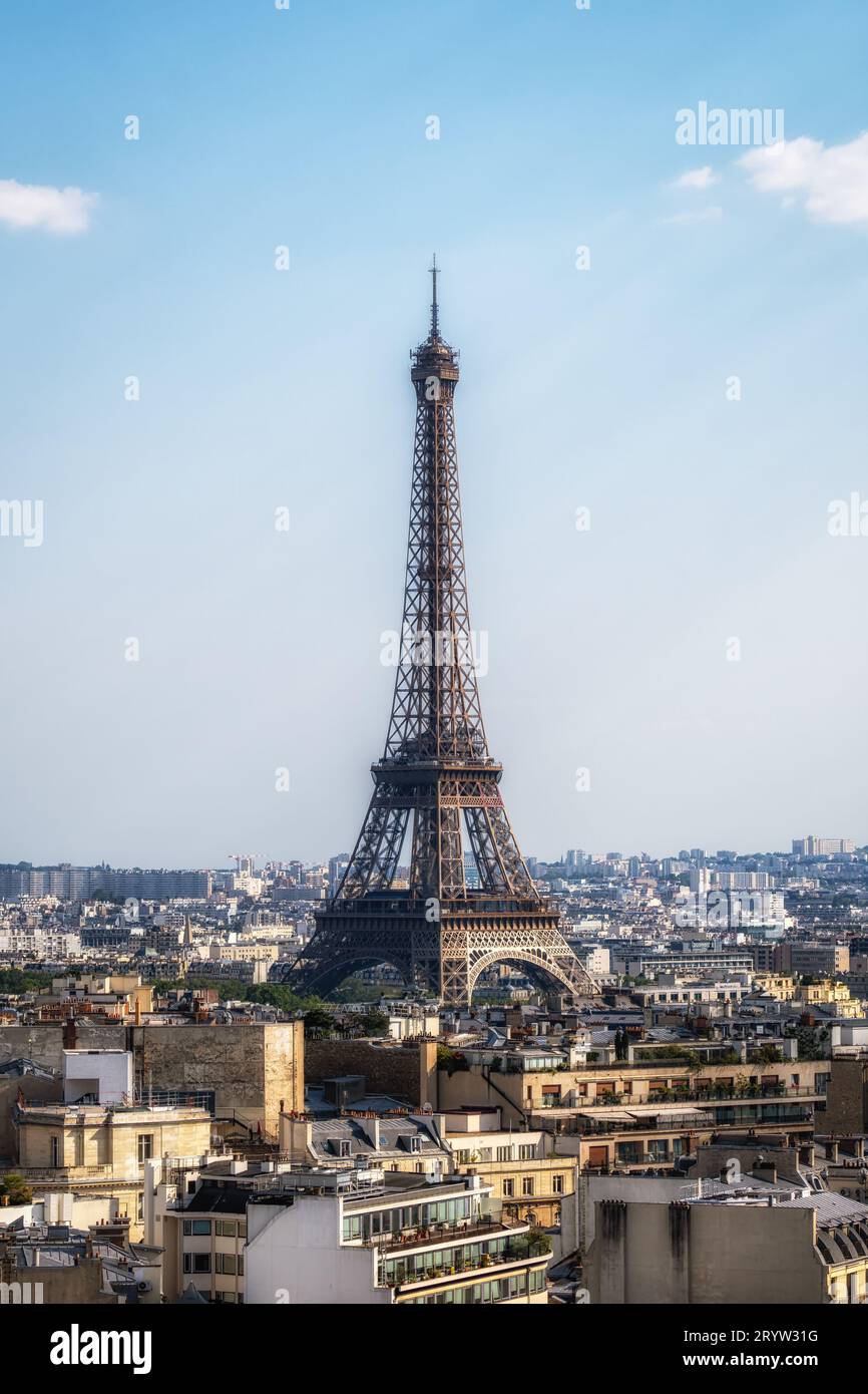 Eiffel Tower from Arc de Triomphe Stock Photo - Alamy