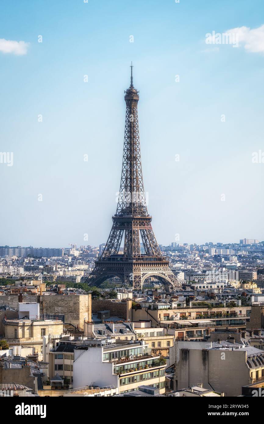 Eiffel Tower from Arc de Triomphe Stock Photo - Alamy