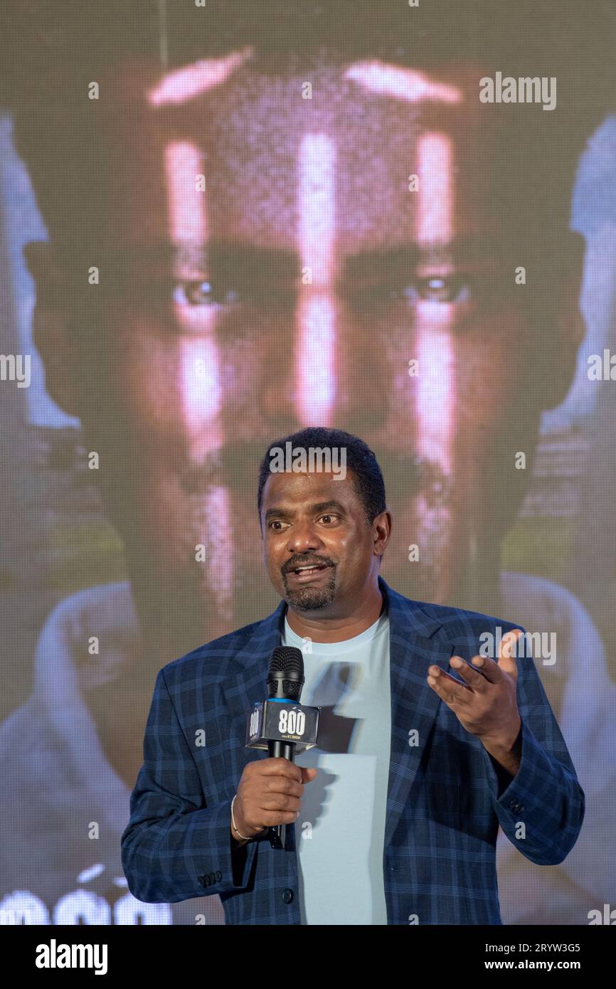 Legendary Sri Lankan cricketer Muthiah Muralidaran seen during the ...