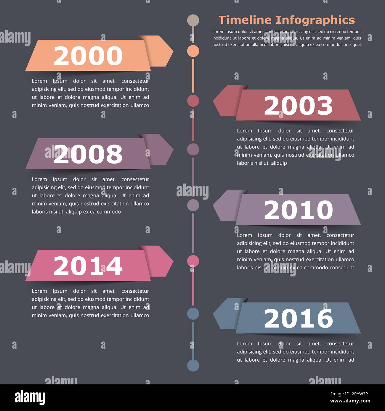 Vertical timeline infographics design template, vector eps10 ...