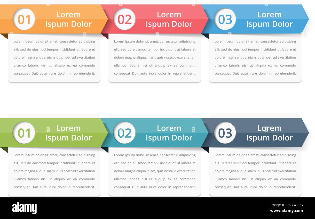 Flow chart template, infographics design elements with numbers, and ...