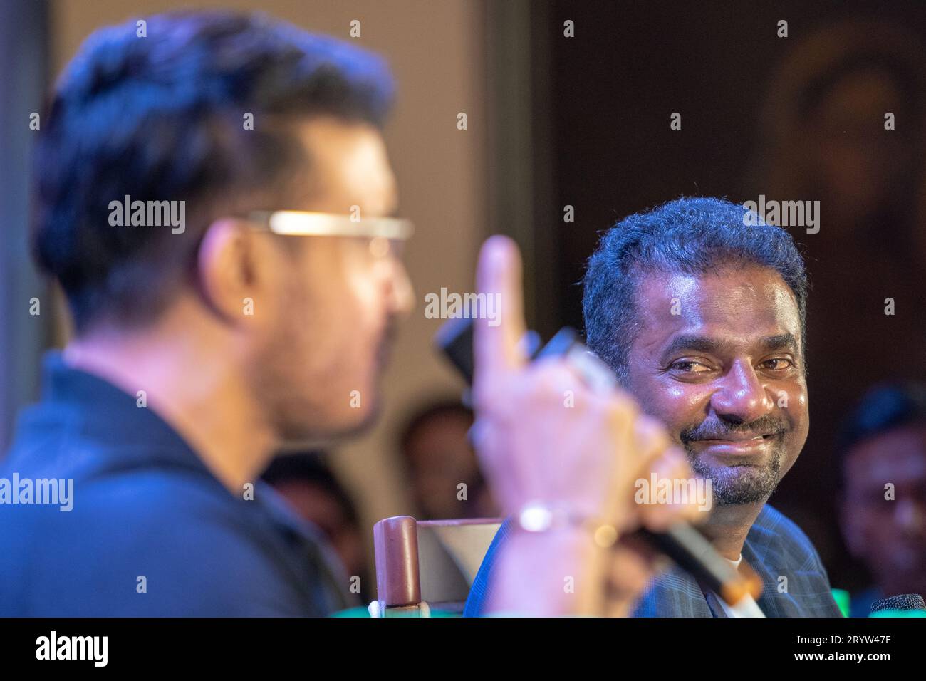 Legendary Sri Lankan cricketer Muthiah Muralidaran and Former Indian ...