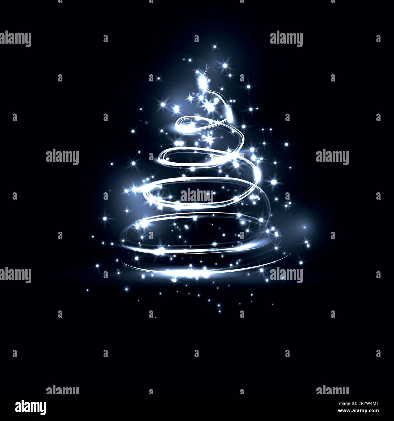 Merry christmas text made light Stock Vector Images - Alamy