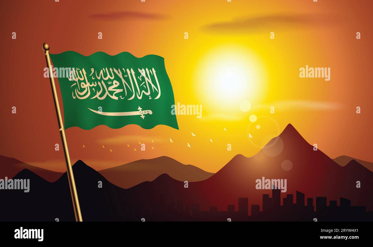 Saudi arabia sunset Stock Vector Images - Alamy