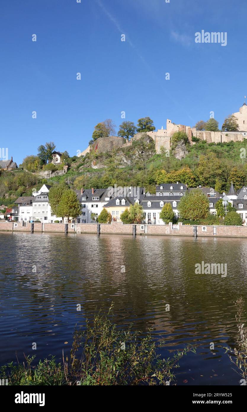 Saar and Saarburg Castle Stock Photo - Alamy