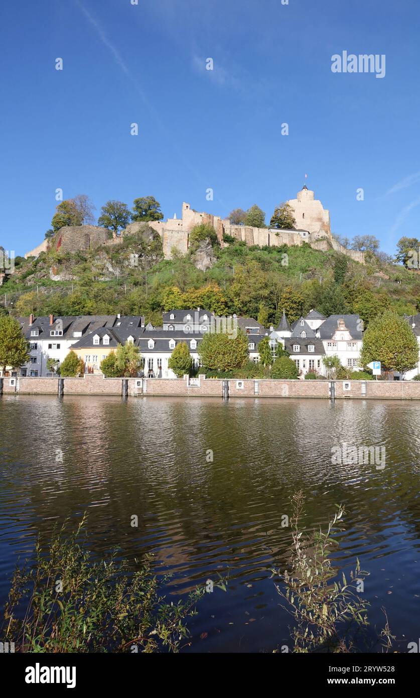 Saar and Saarburg Castle Stock Photo - Alamy