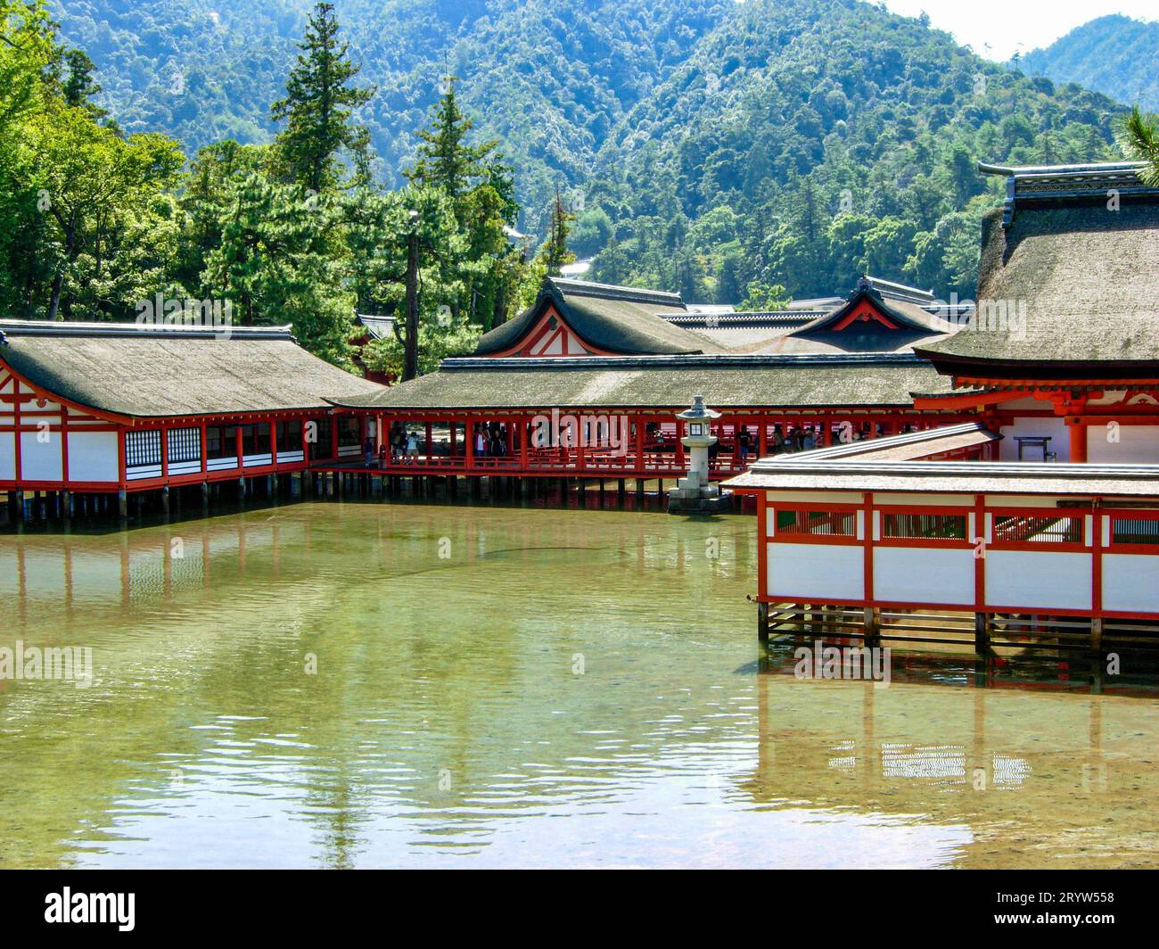 The Itsukushima Shinto Shrine located in Miyajima, Japan Stock Photo ...