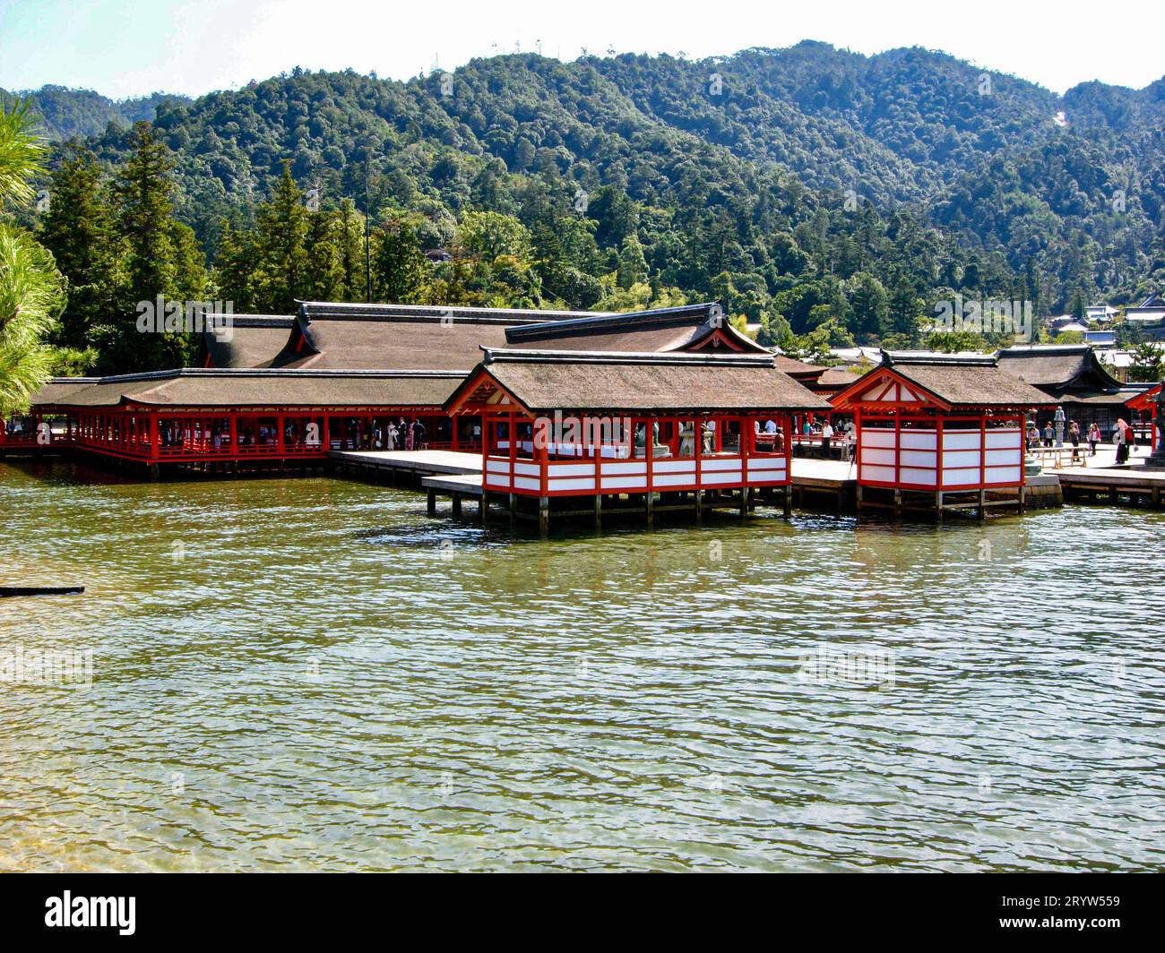 The Itsukushima Shinto Shrine located in Miyajima, Japan Stock Photo ...