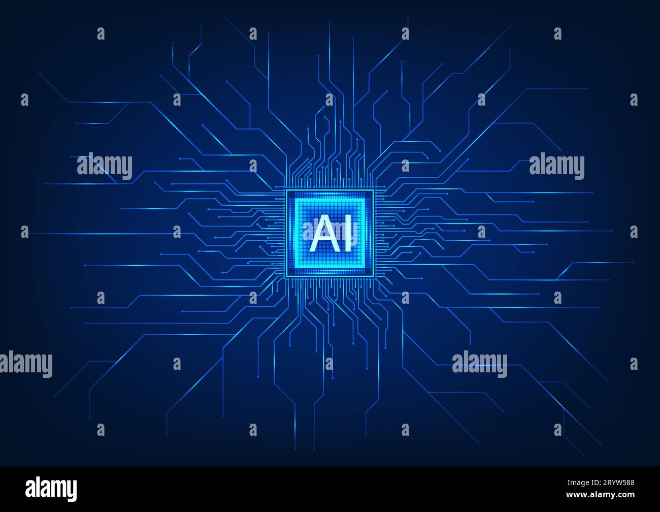 Power of Artificial intelligence technology with this futuristic vector ...