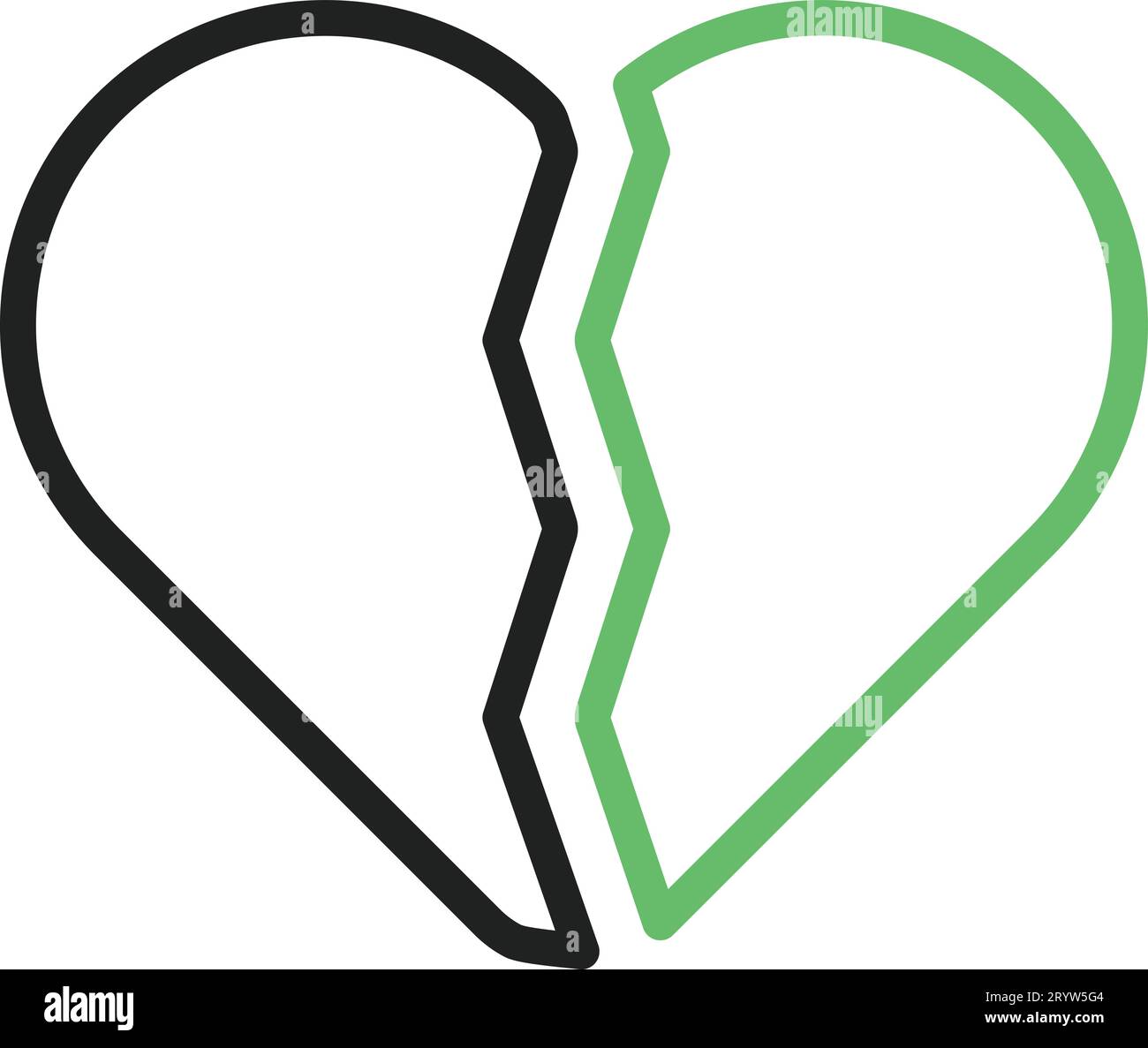 Broken Heart icon vector image Stock Vector Image & Art - Alamy