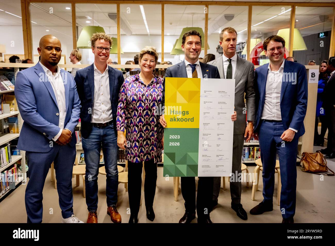 THE HAGUE - Robert van Asten (alderman d66), Marielle Vavier (alderman ...