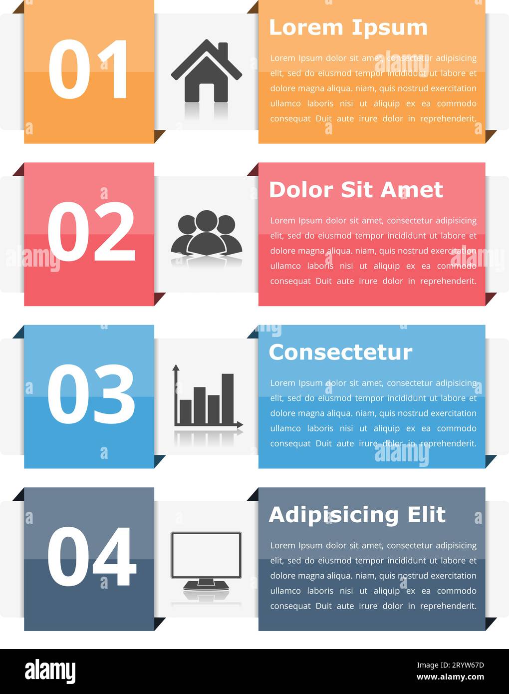 Infographic objects with numbers, icons and text, infographic design ...
