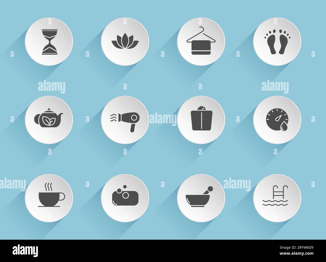 sauna vector icons Stock Vector Image & Art - Alamy