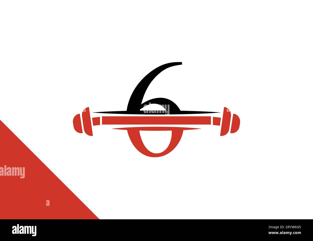 Letter 6 logo with barbell. fitness vector logo design for gym and ...