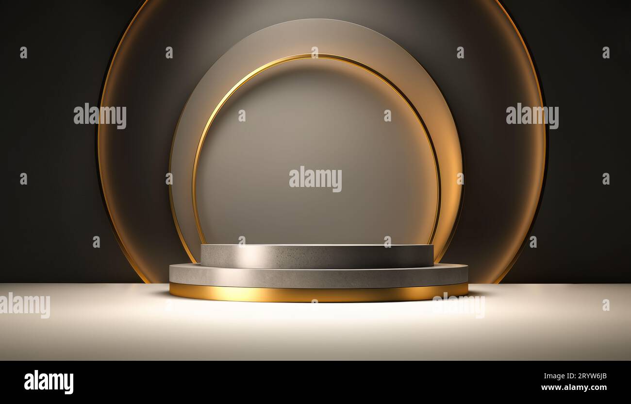 3d cylinder pedestal podium with hi-res stock photography and images ...