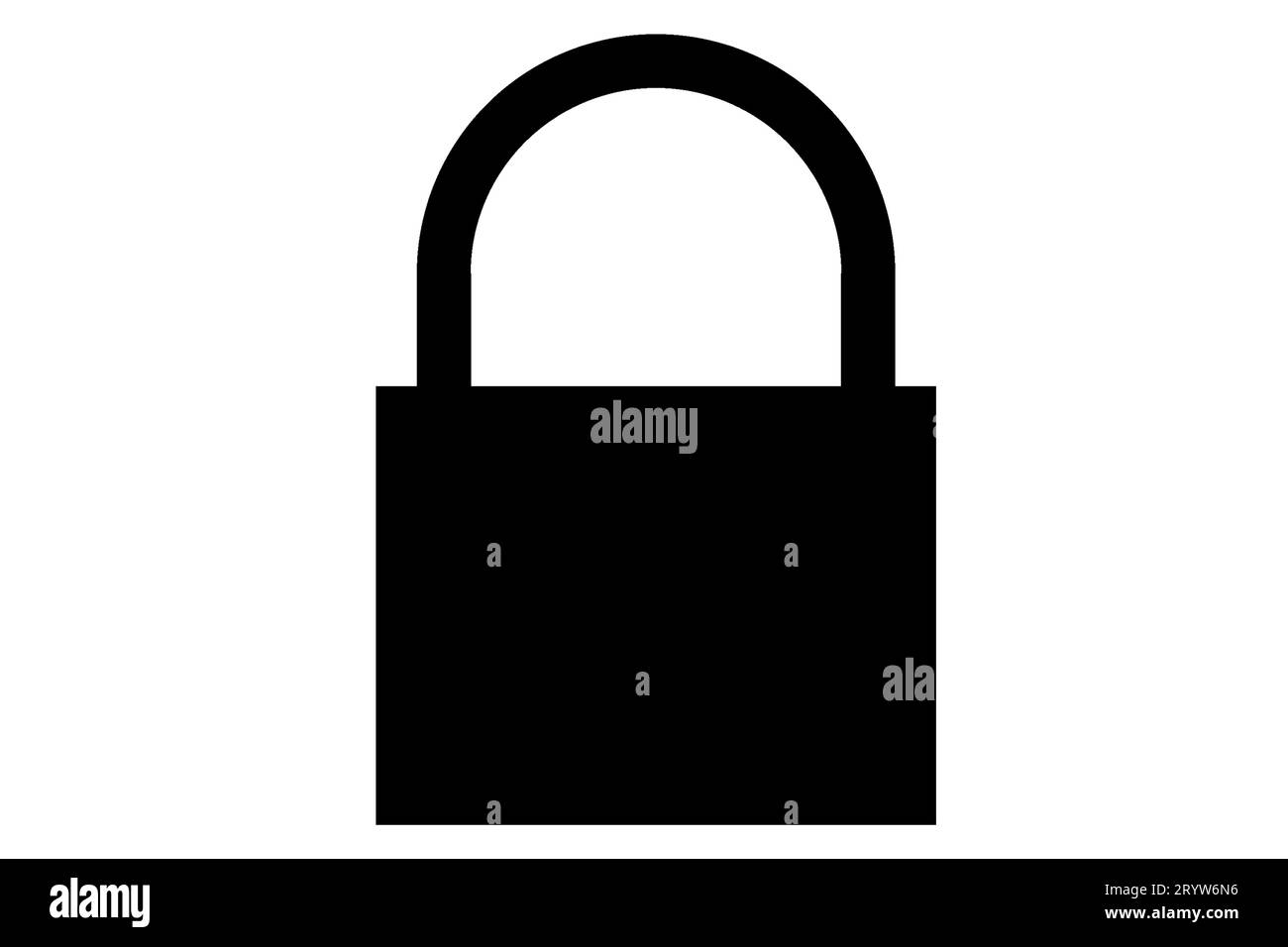 Closed lock symbol Black and White Stock Photos & Images - Alamy