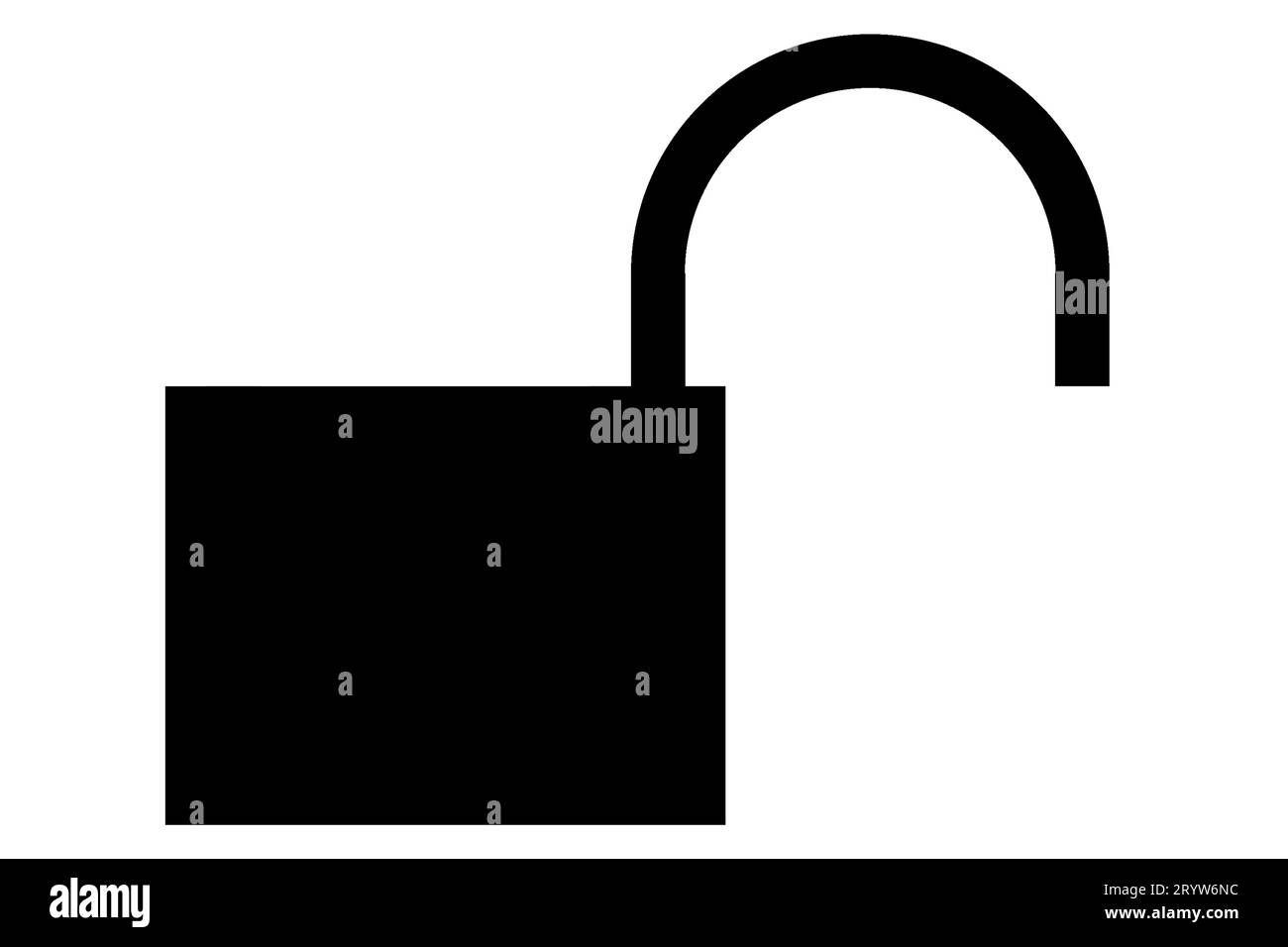Lock open unlock flat icon Stock Photo - Alamy