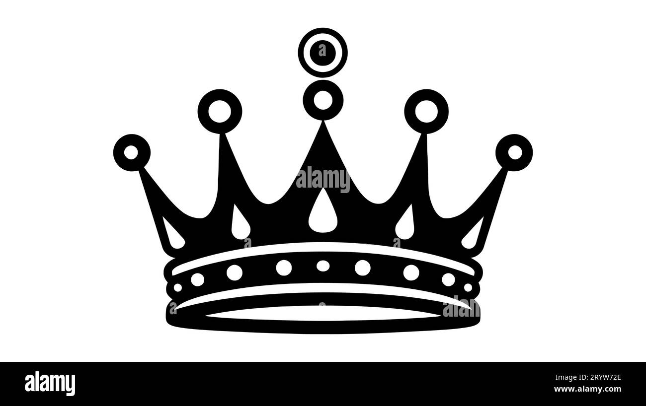 Vector black crown icon isolated on white background Stock Vector Image ...