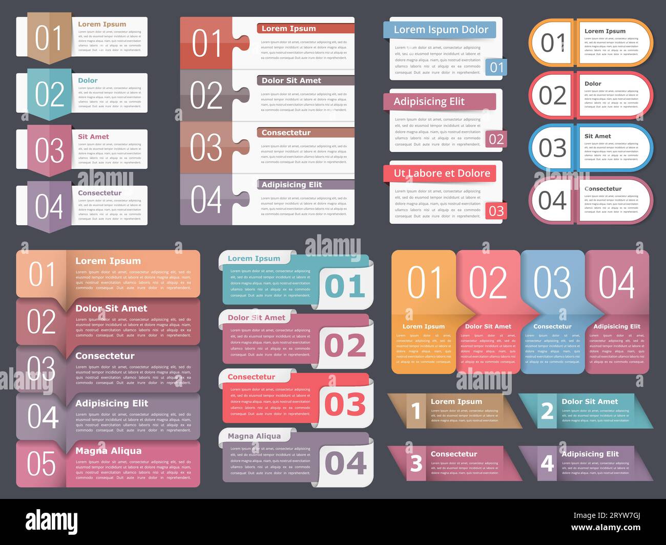 Infographic templates with numbers and text, business infographics ...
