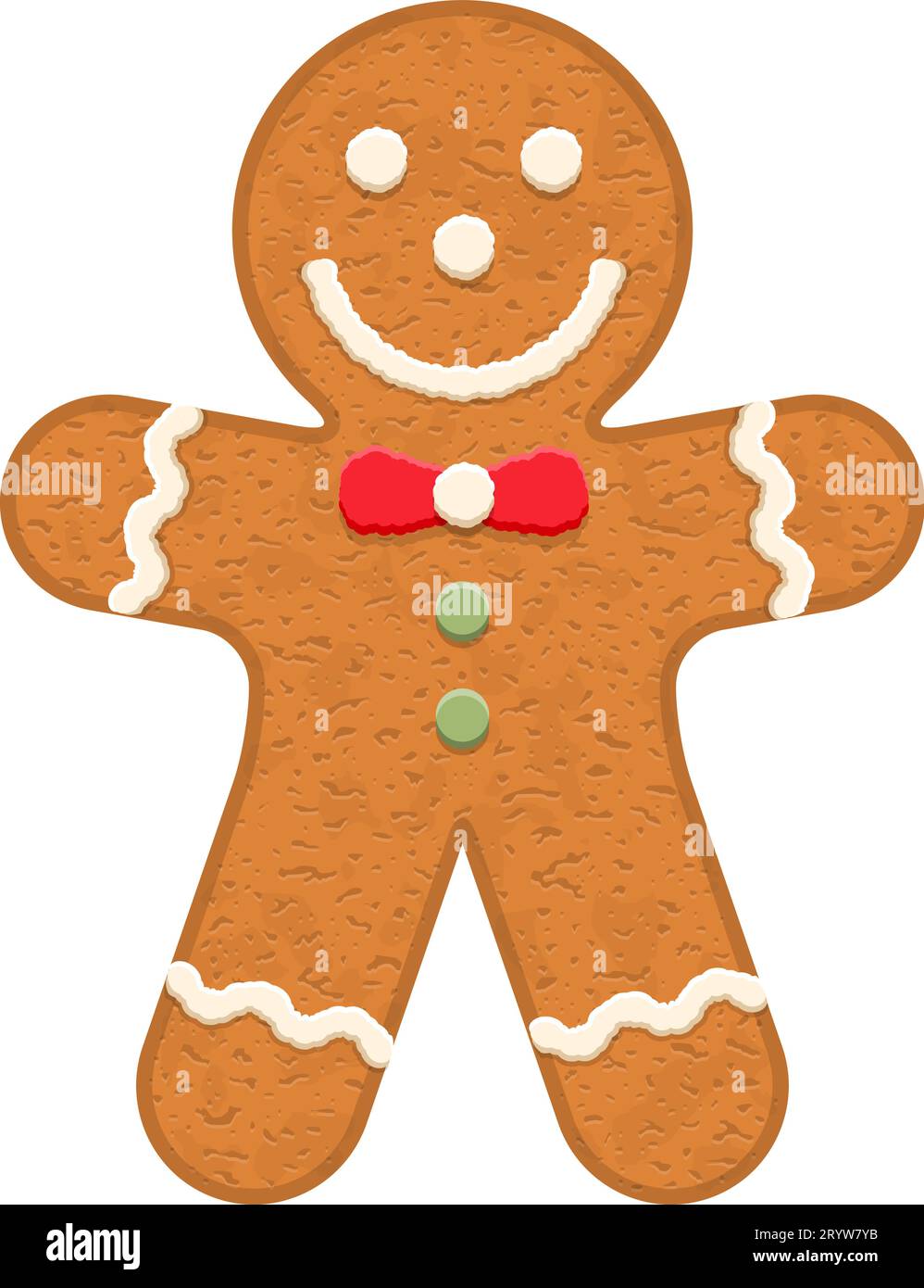 Gingerbread man, traditional Christmas cookie, vector eps10 ...