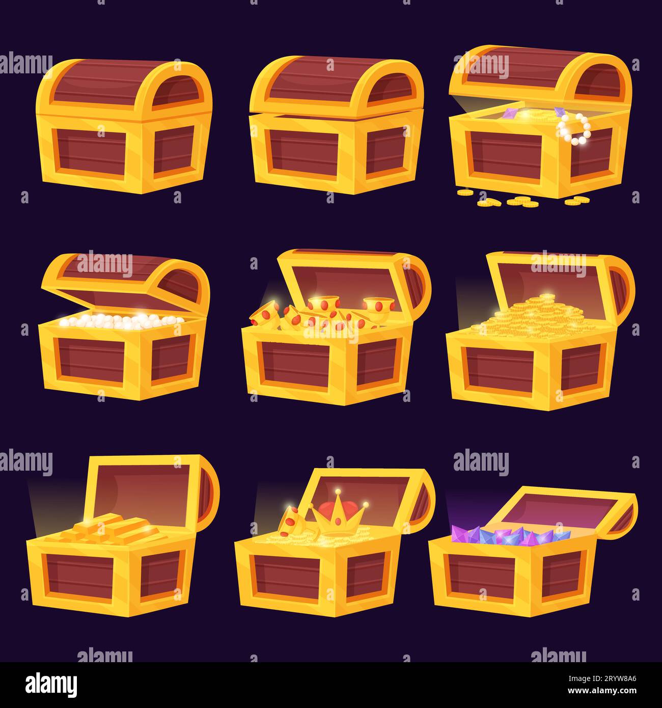 Cartoon treasure chest hi-res stock photography and images - Alamy