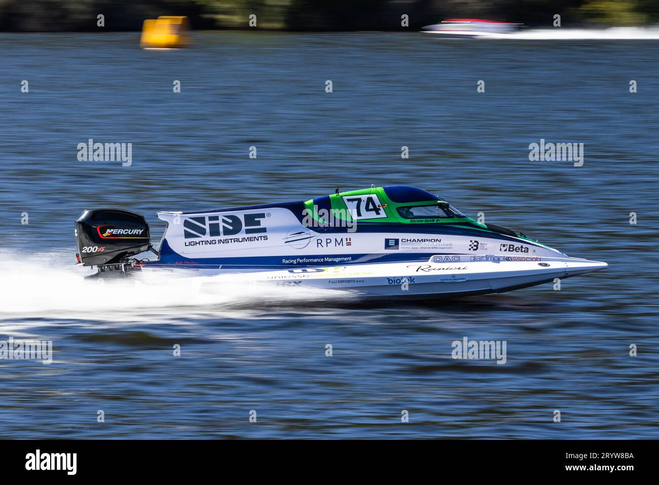 Powerboat racing at Vila Velha de Ródão, during the Grand Prix of ...