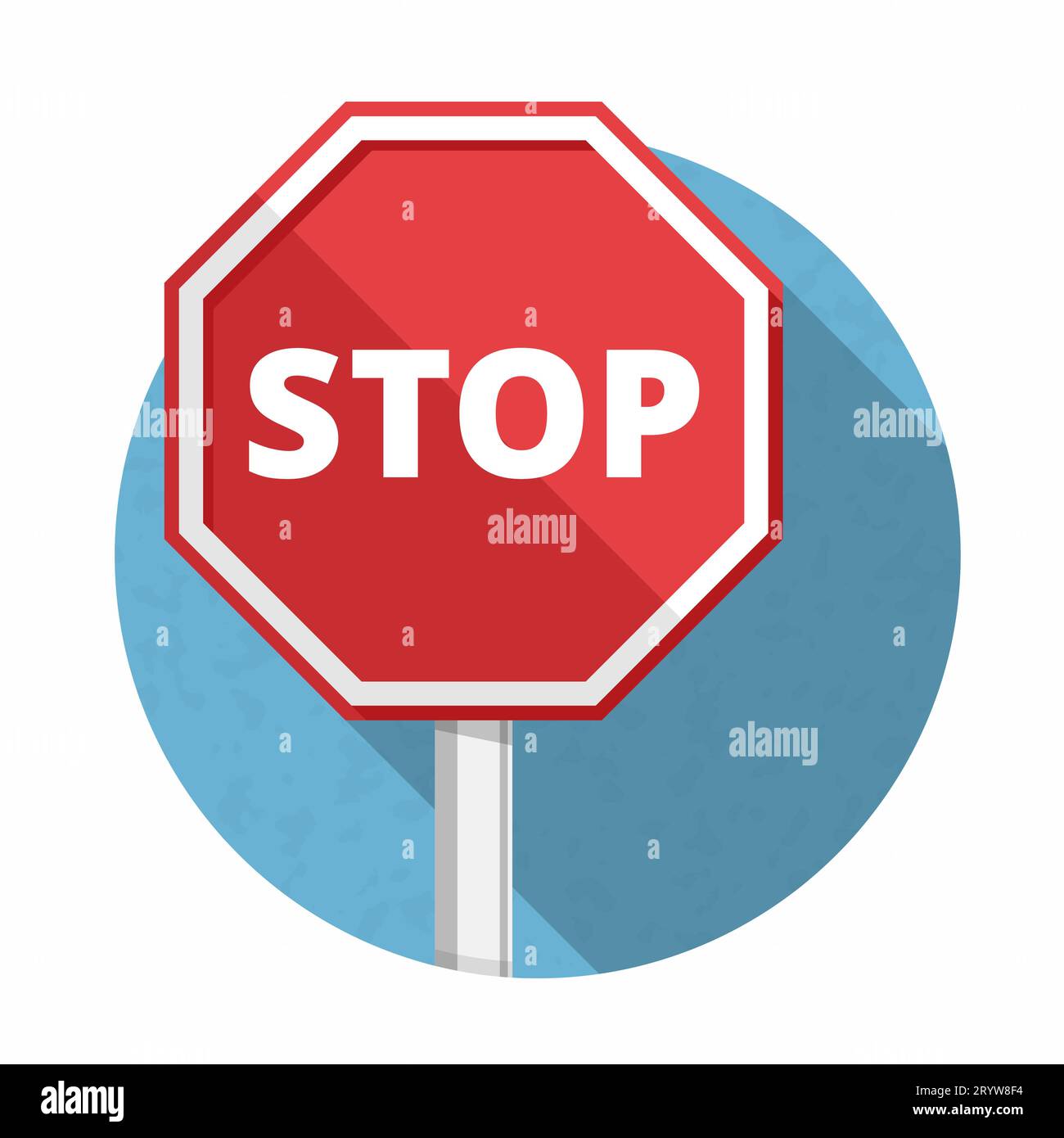 Stop sign, flat design, vector eps10 illustration Stock Vector Image ...