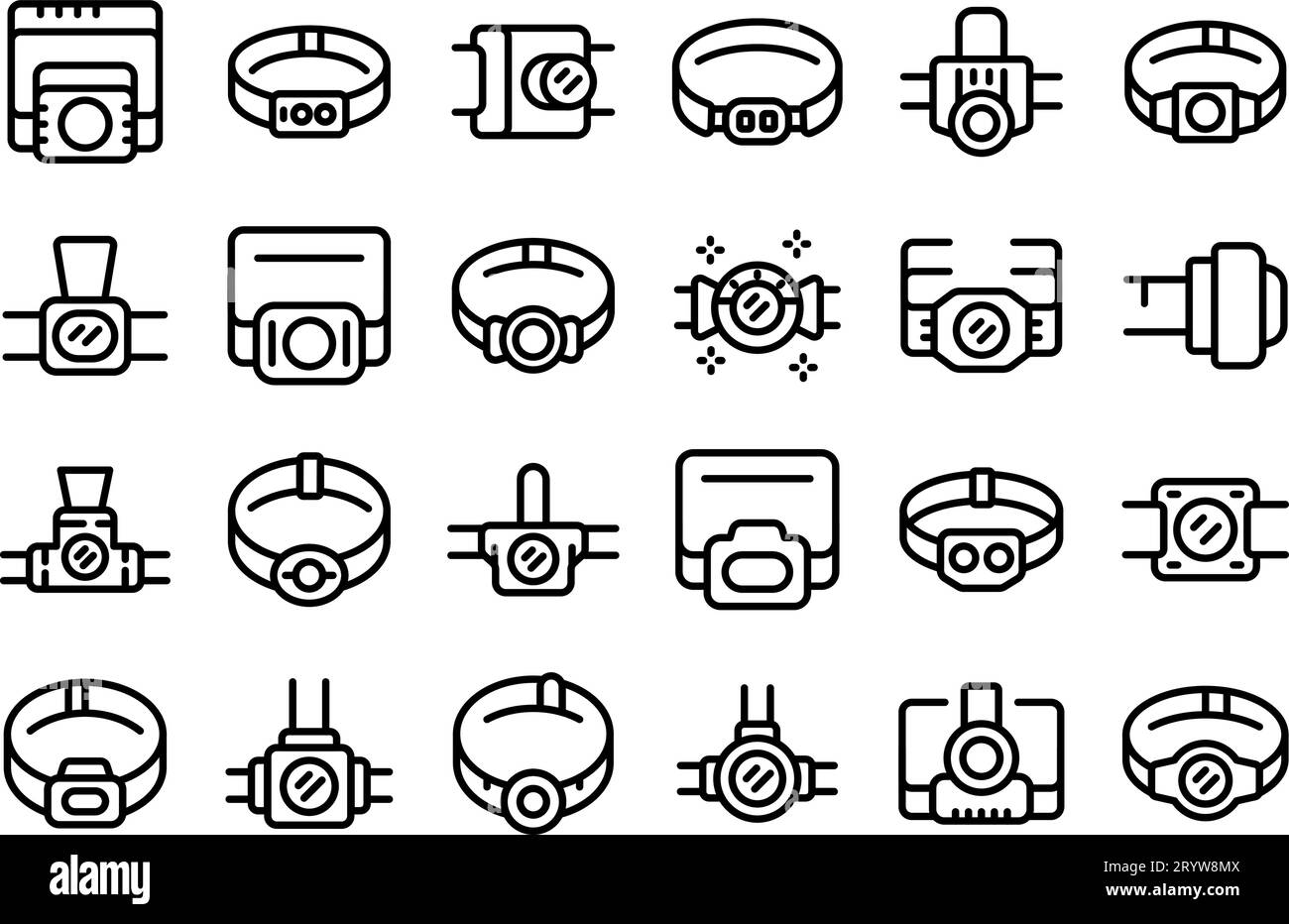 Led head torch Black and White Stock Photos & Images - Alamy