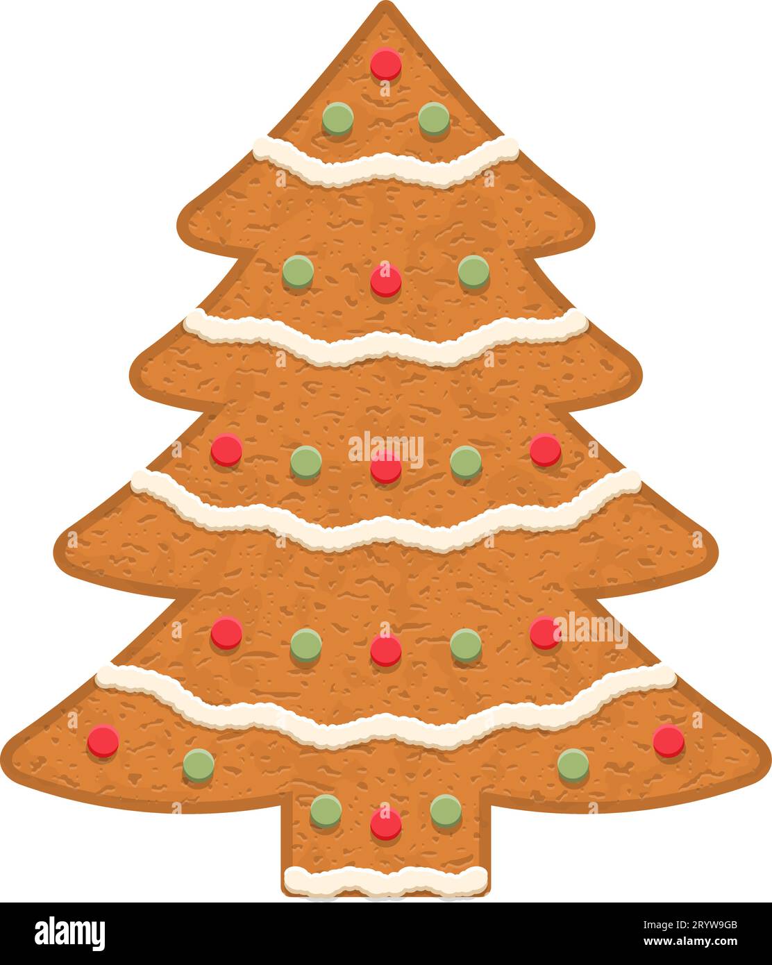 Gingerbread Christmas tree, traditional Christmas cookie, vector eps10 ...