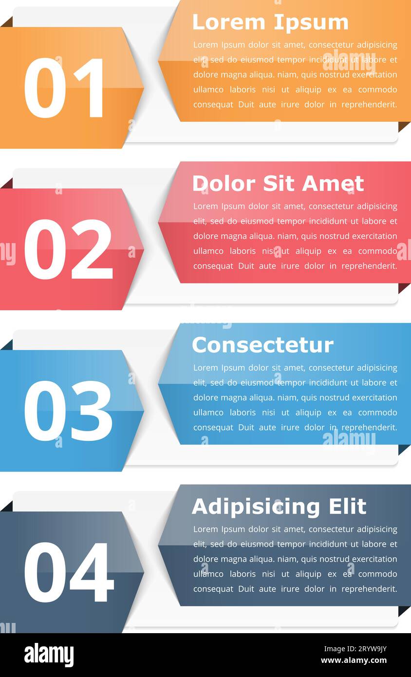 Infographic objects with numbers and text, infographic design elements ...