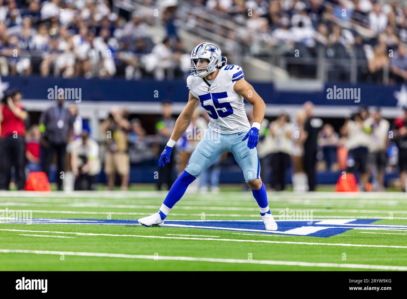 Dallas Cowboys linebacker Leighton Vander Esch (55) is seen during the ...