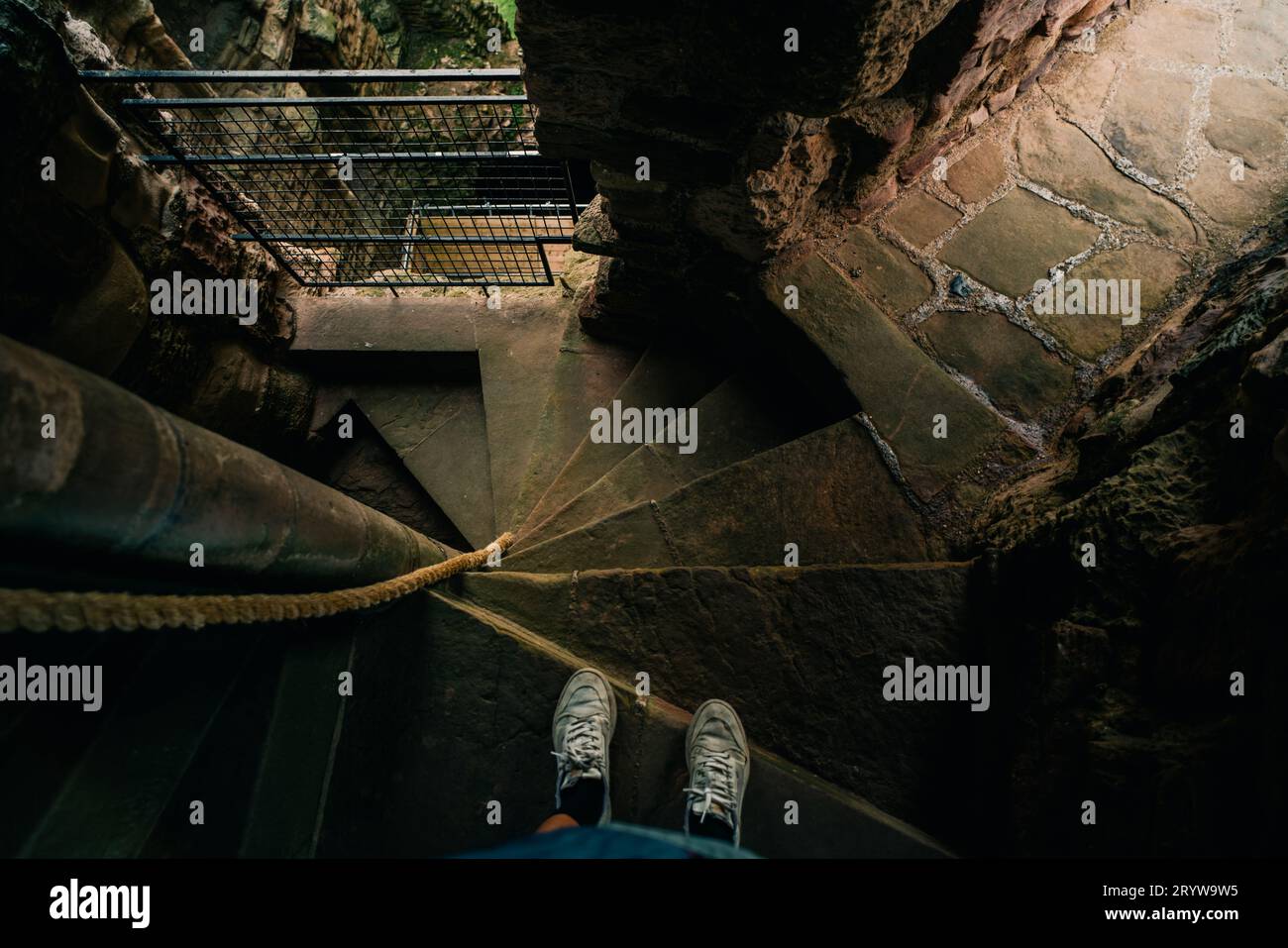 old street with historic buildings in the town centre of Alnwick in ...