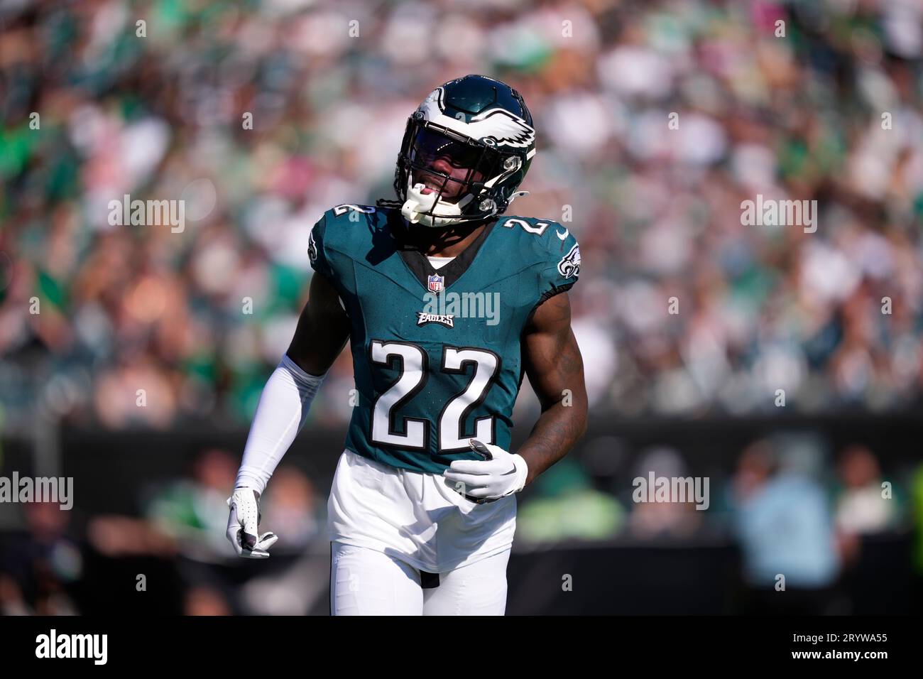 Philadelphia Eagles' Kelee Ringo plays during an NFL football game ...