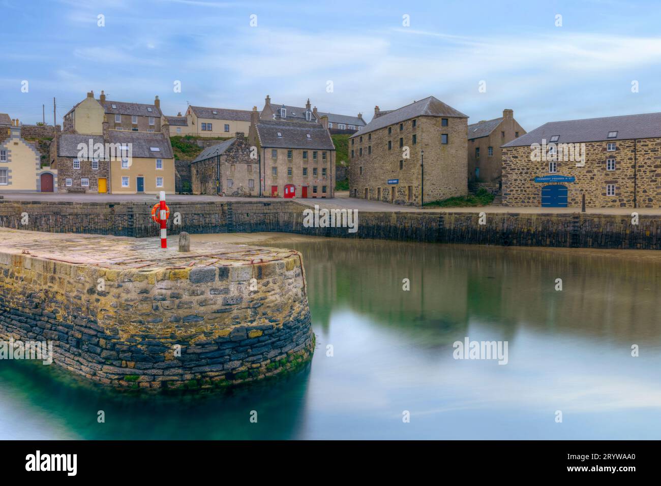 Historic fishing harbour and traditional fishermen's cottages in ...
