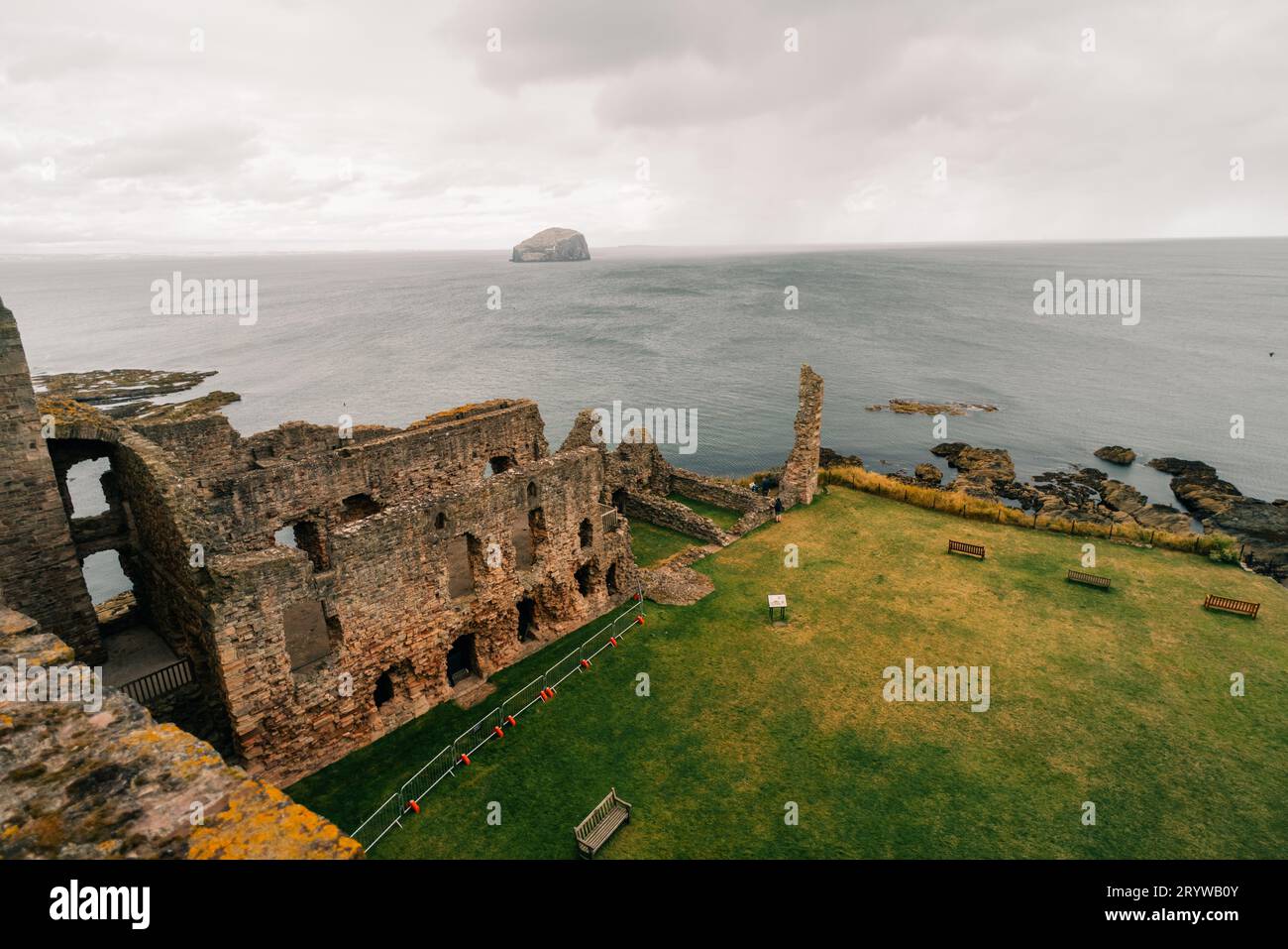 old street with historic buildings in the town centre of Alnwick in ...