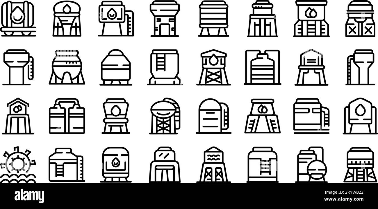 Elevated water tank Stock Vector Images - Alamy