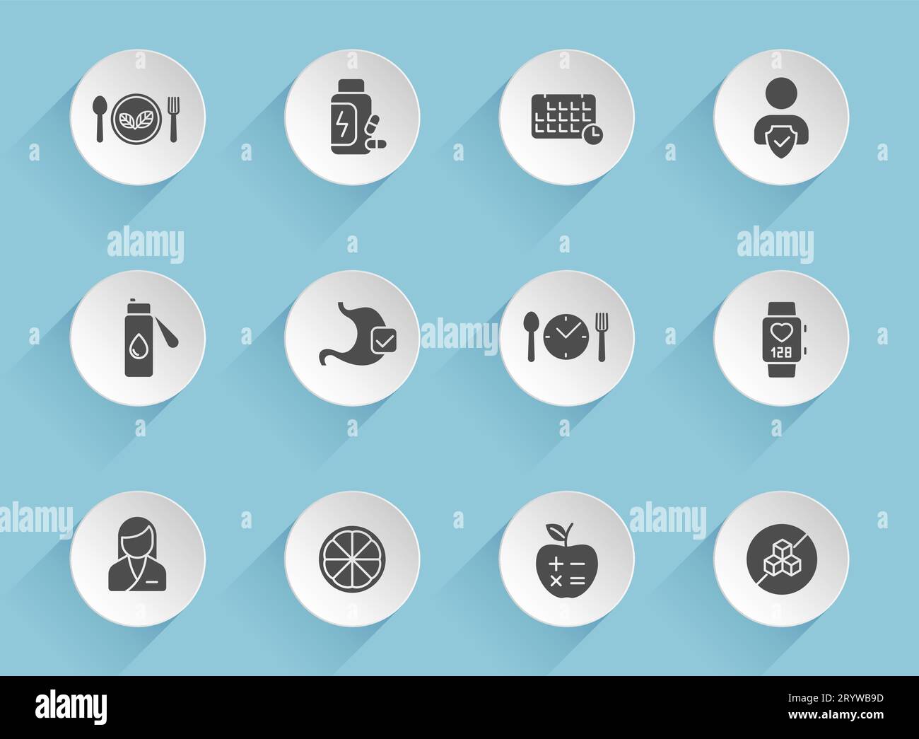 nutrition vector icons Stock Vector Image & Art - Alamy