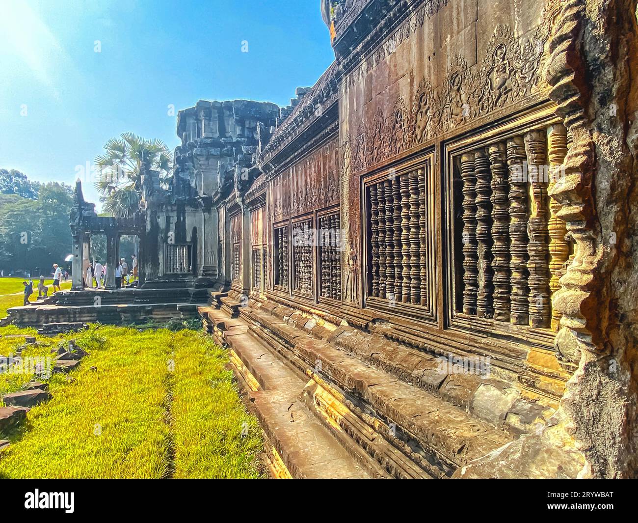 Angkor Wat, a temple complex in honor of the god Vishnu, built in the ...