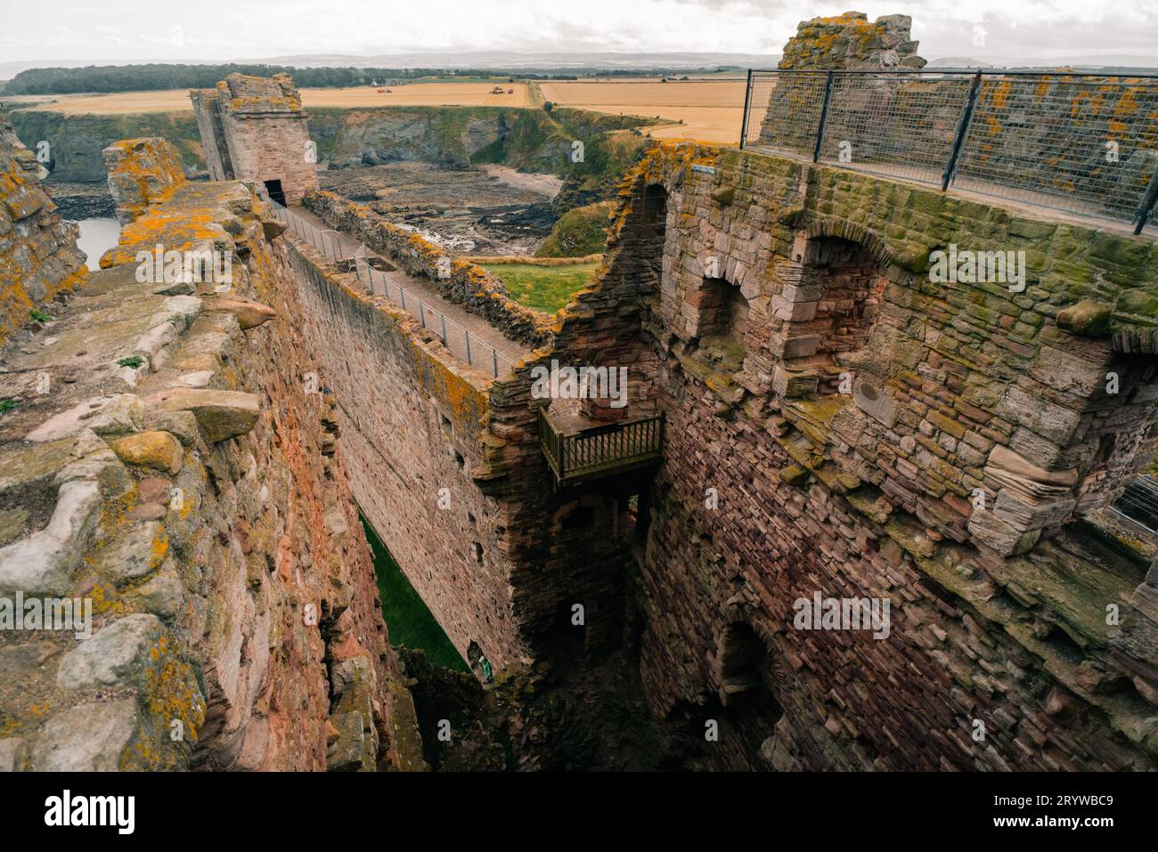 old street with historic buildings in the town centre of Alnwick in ...