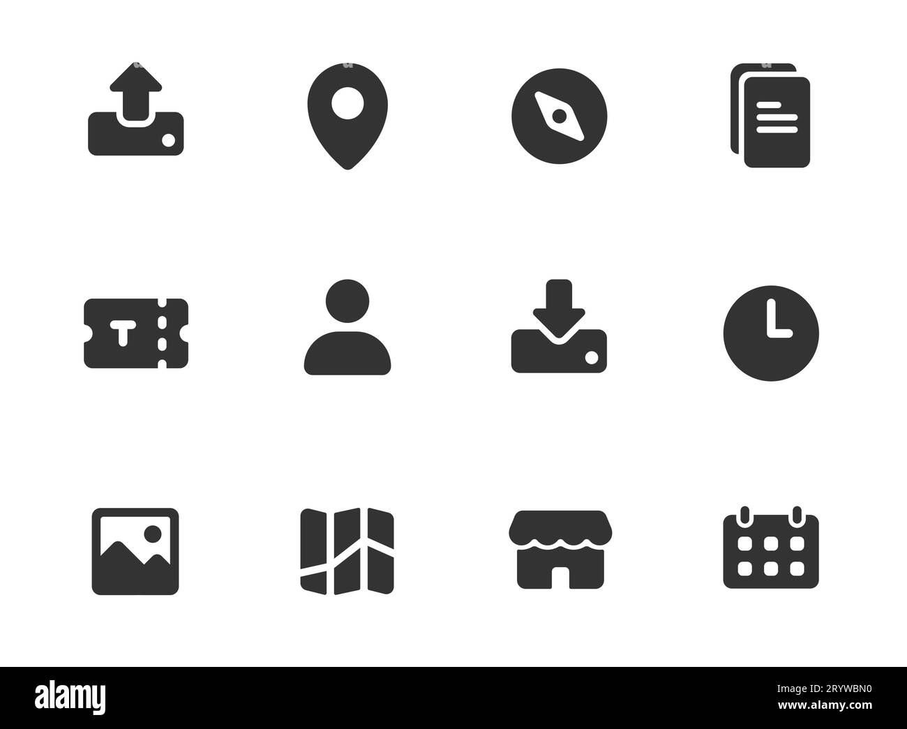 glyph icons isolated Stock Vector Image & Art - Alamy