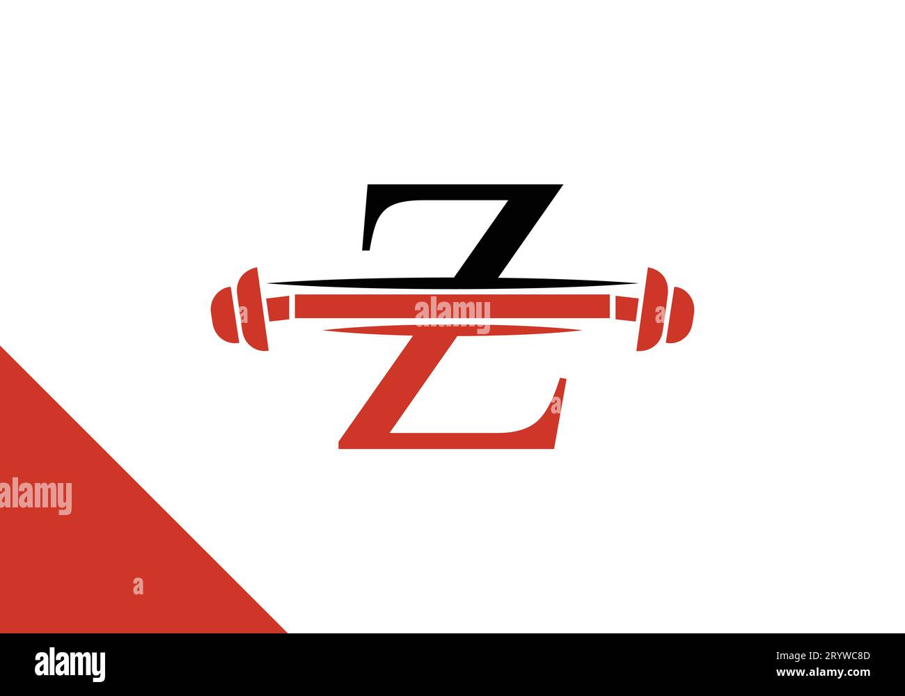 Letter Z logo with barbell. fitness vector logo design for gym and ...