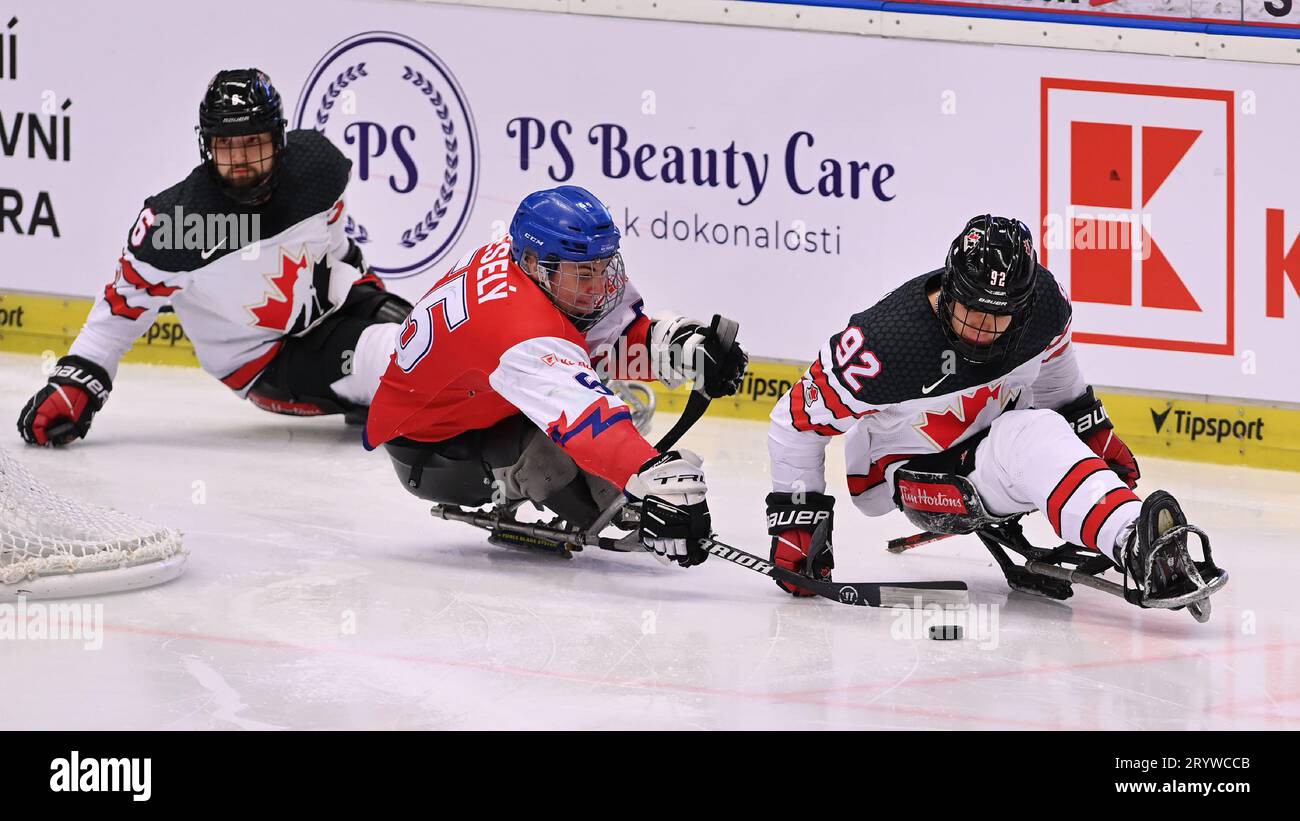 Ostrava, Poland. 02nd Oct, 2023. From left Brendon Hurst of Canada ...