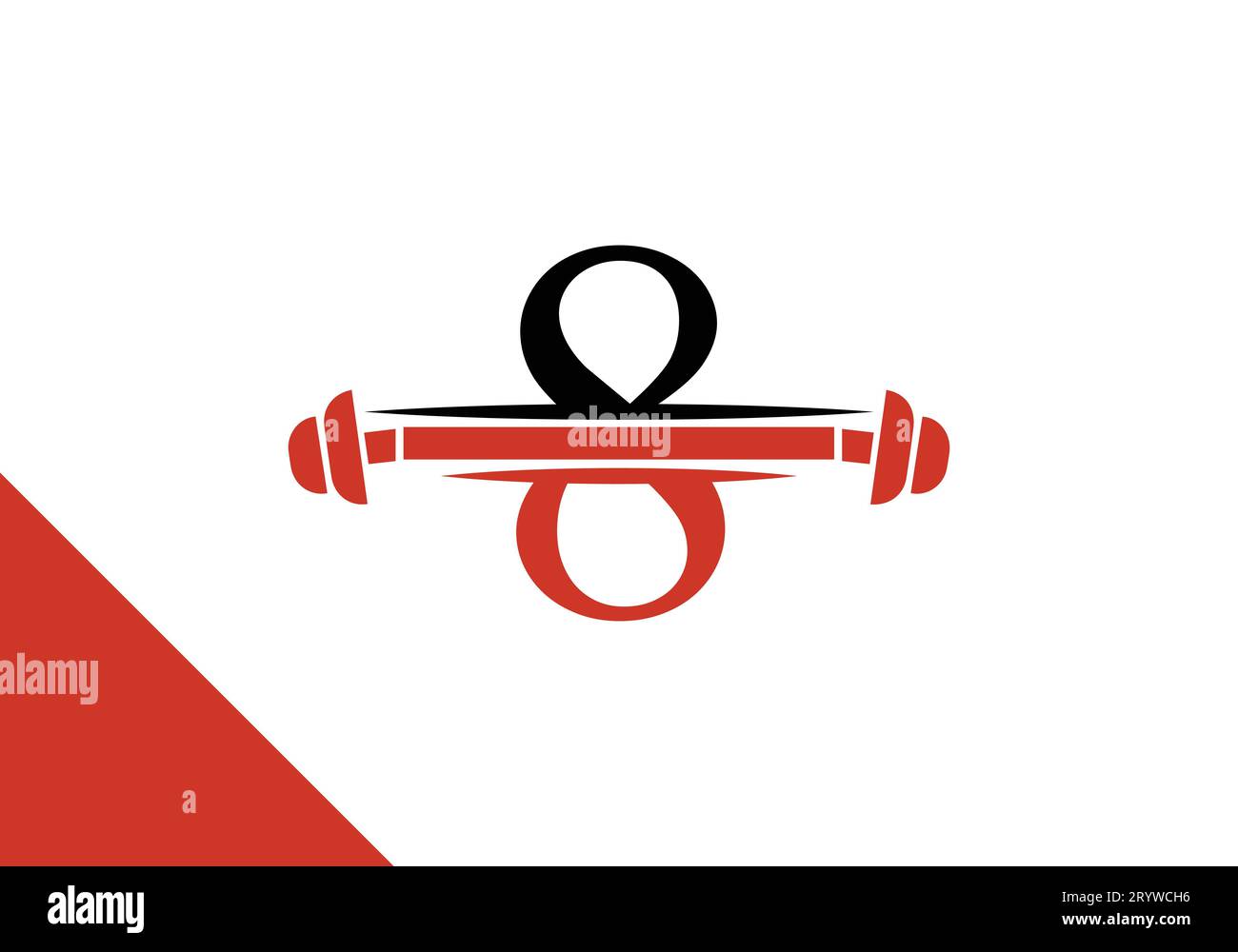 Letter 8 logo with barbell. fitness vector logo design for gym and ...