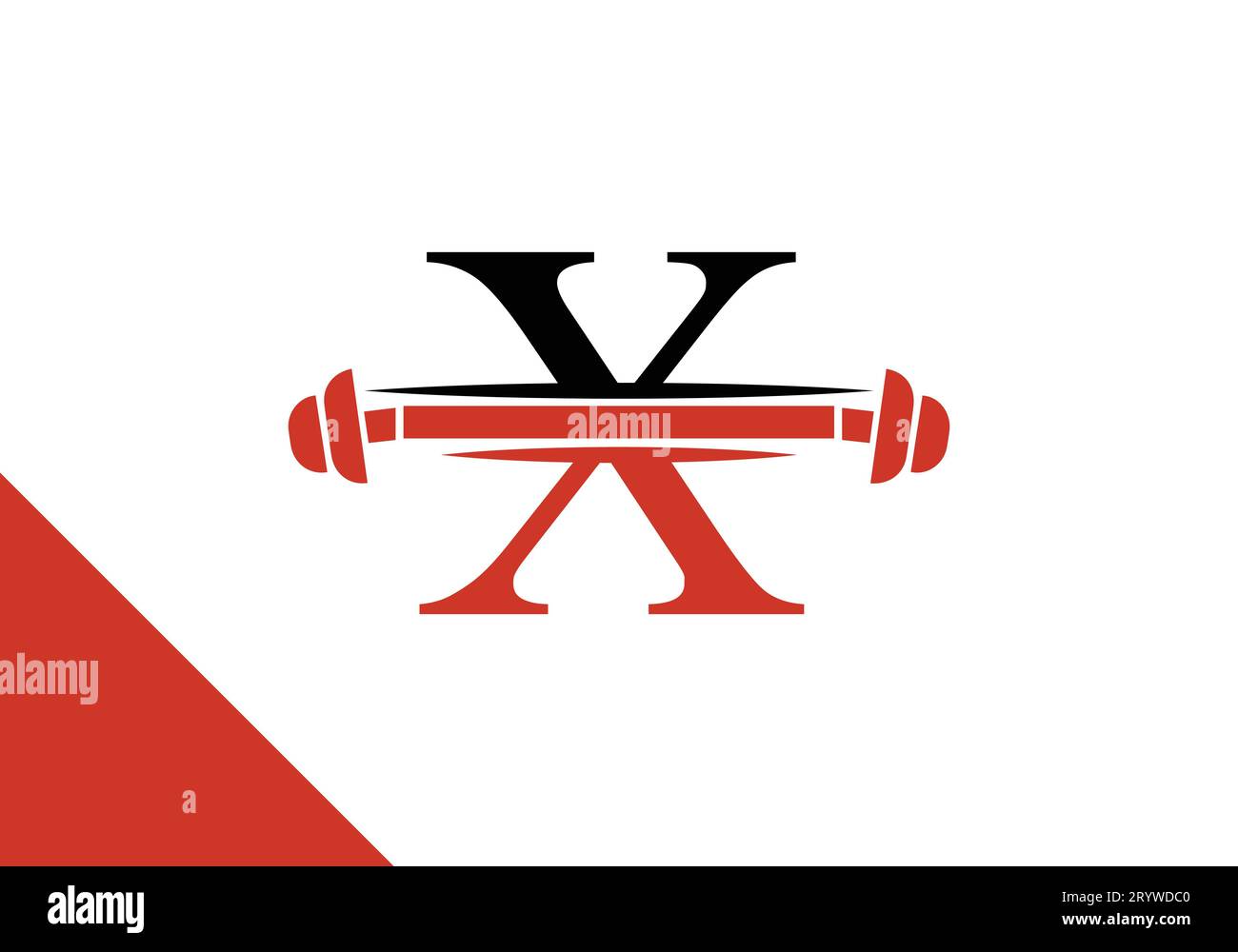 Letter X logo with barbell. fitness vector logo design for gym and ...