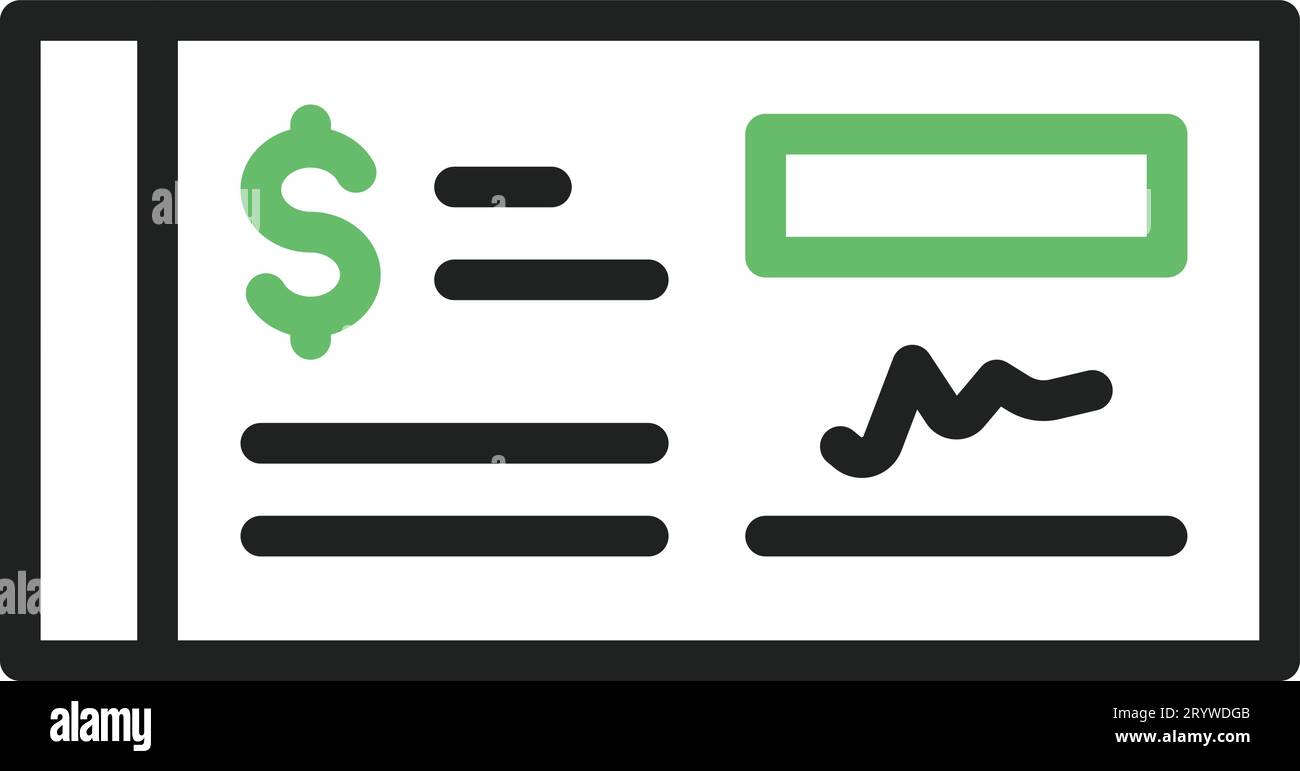 Cheque icon vector image Stock Vector Image & Art - Alamy