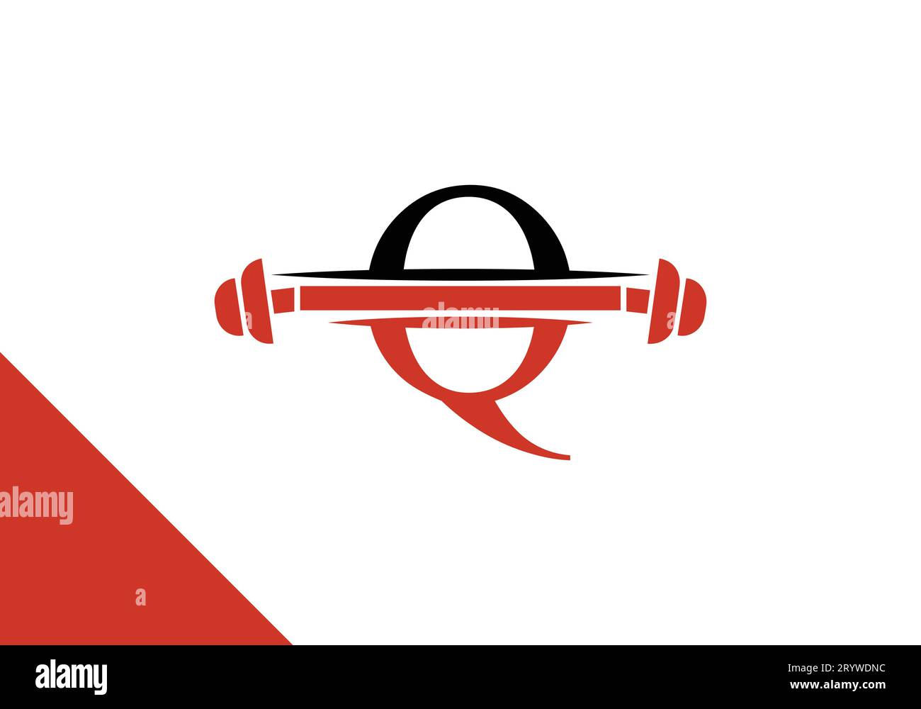 Letter Q logo with barbell. fitness vector logo design for gym and ...
