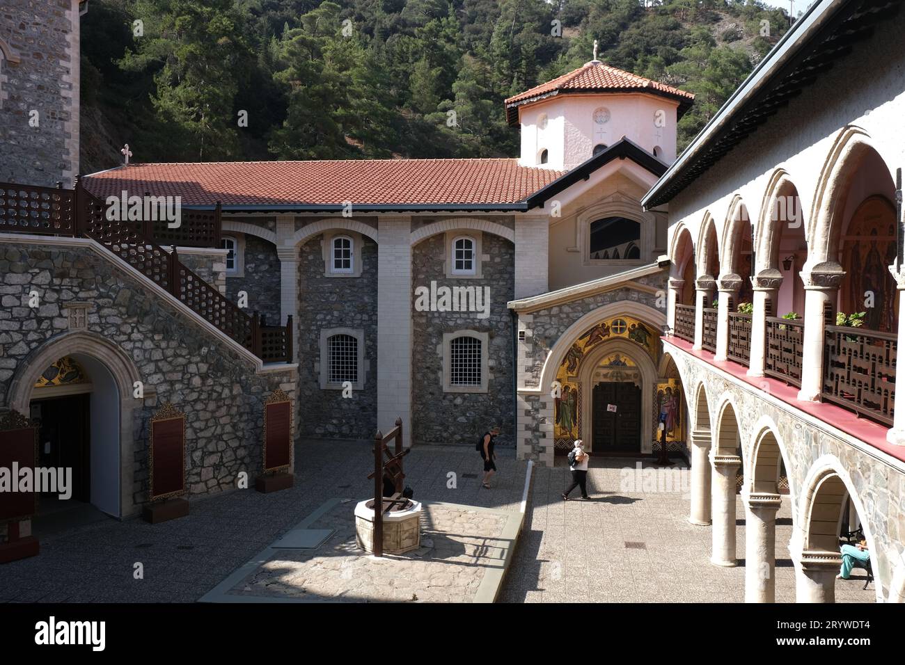 Christian orthodox monastery of Kykkos at Troodos mountains in cyprus ...